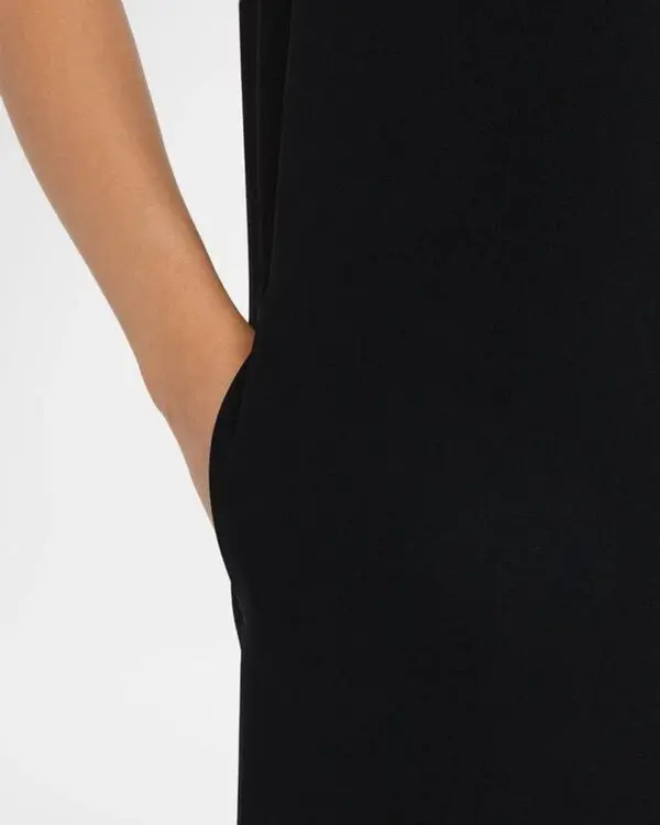 THE ROW Mirna Sleeveless Midi Dress With Pockets - Black