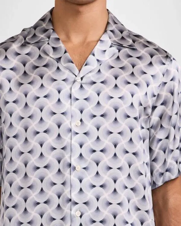 Frescobol Carioca Apos;s Roberto Silk Short-sleeve Shirt