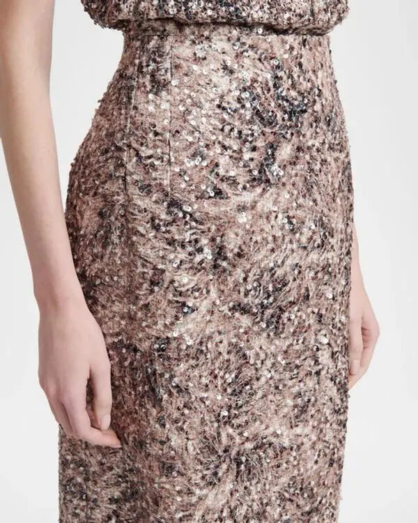 Kiton Sequined Midi Skirt