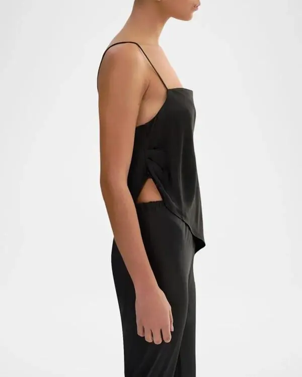 LAMARQUE Solange Cowl-back Satin Cami - Black