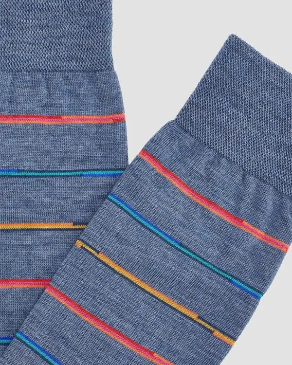 Marcoliani Mixed Striped Wool-nylon Socks 2-pack