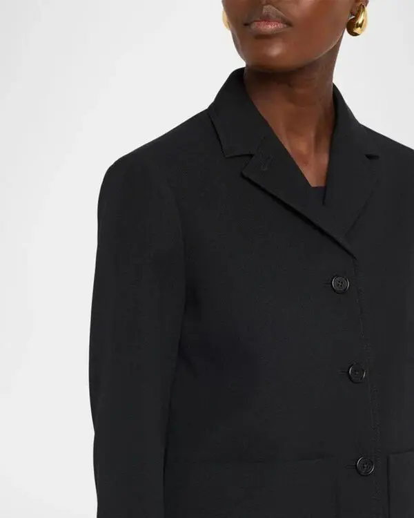 JIL SANDER Notch Lapel Wool Blazer