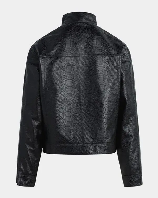 Hudson Jeans Apos;s Leather Stand-collar Jacket
