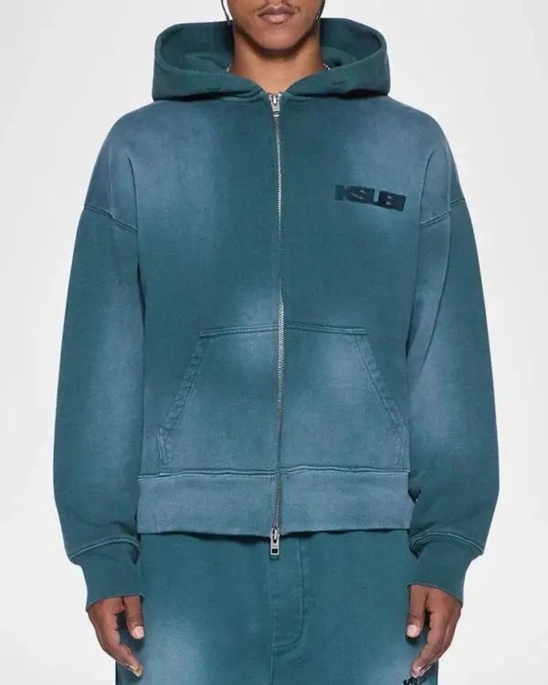 Ksubi Apos;s Rugged Cotton Zip-front Hoodie