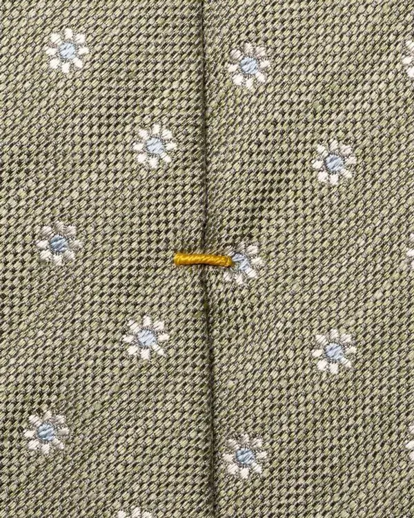 Eton Apos;s Woven Floral Silk And Linen Tie