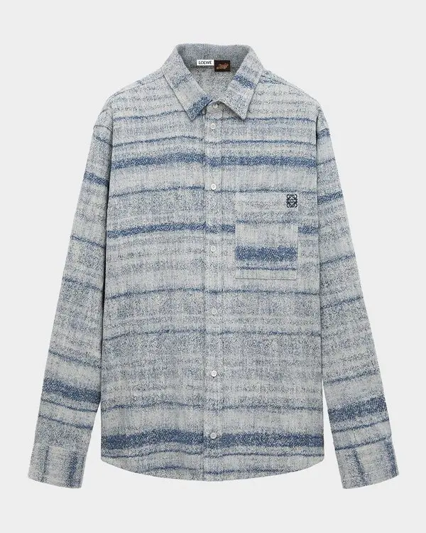 Loewe Apos;s X Paula & Apos;s Ibiza Striped Cotton-blend Shirt
