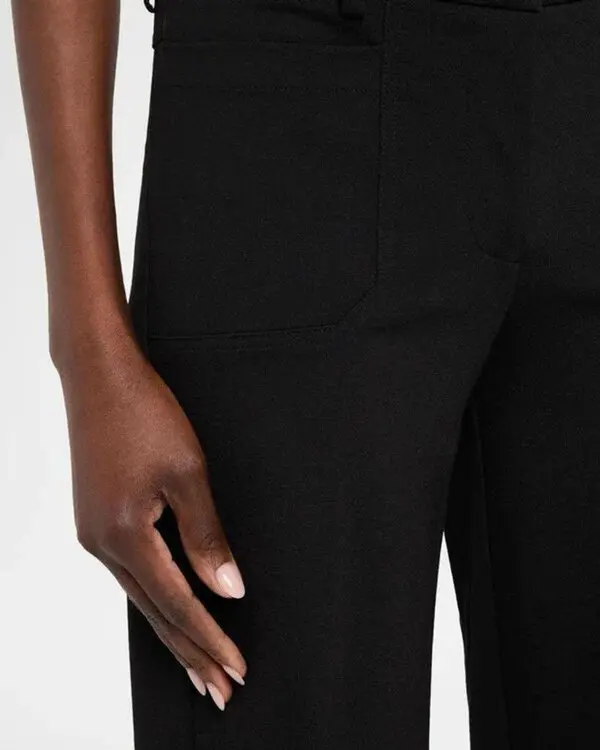 Kobi Halperin Reese Straight Double-knit Ponte Pants - Black