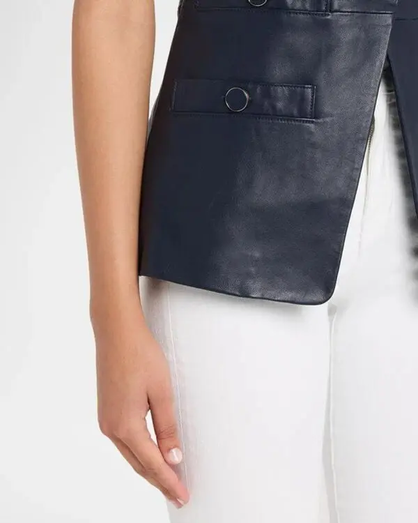 Veronica Beard Tamara Leather Vest