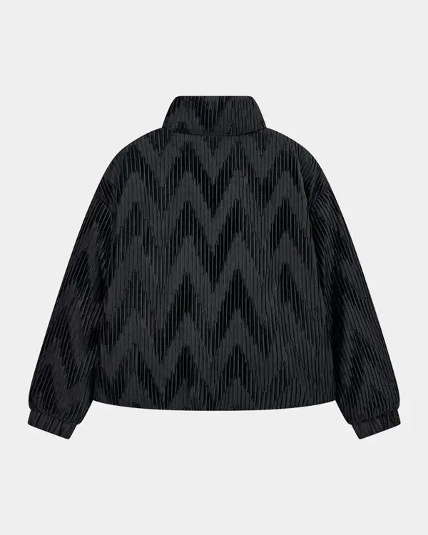 Emporio Armani Chevron Velvet Down Jacket