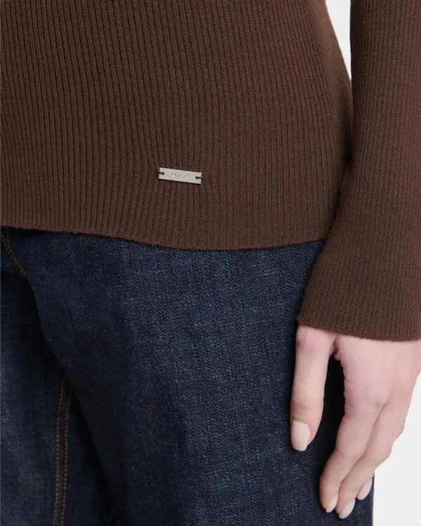 Kiton Wool Rib Crewneck Sweater