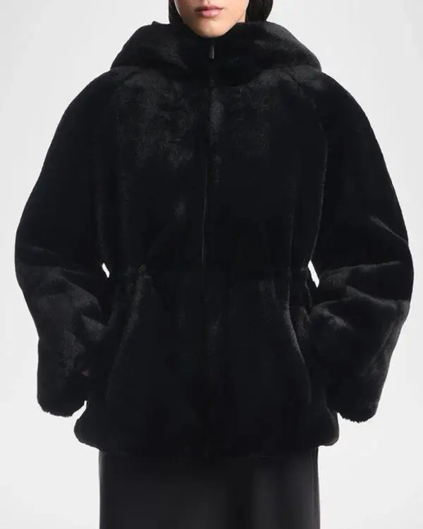Emporio Armani Faux-fur Caban Coat - Multi