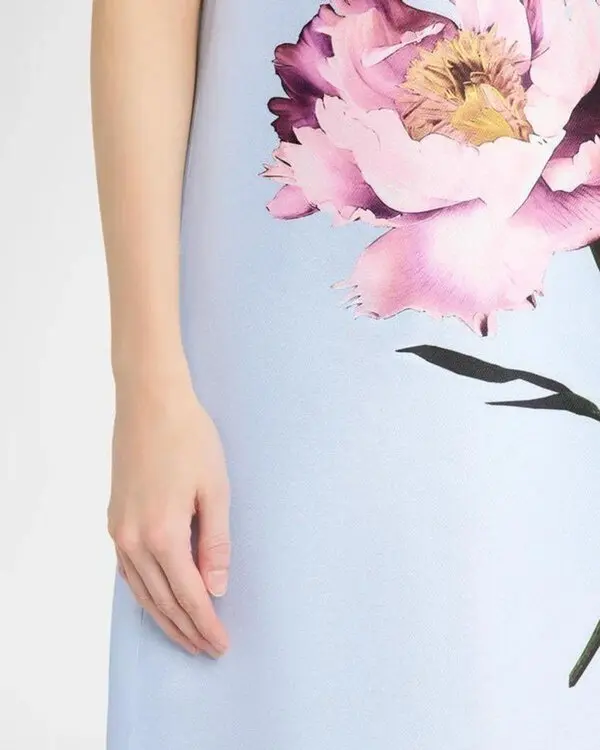 Rickie Freeman For Teri Jon Floral-print Faille Dress