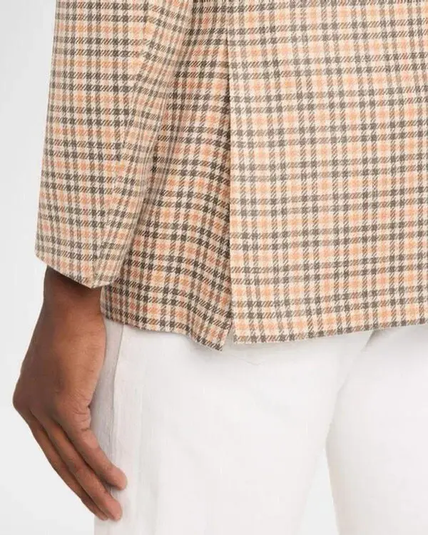 Kiton Apos;s Cashmere And Wool Houndstooth Plaid Sport Coat