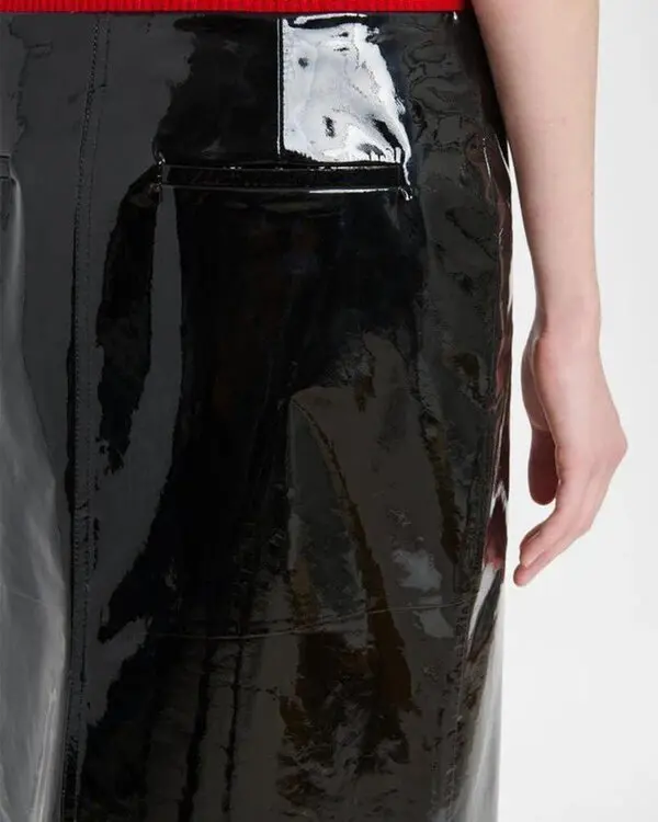 FERRAGAMO Patent Leather Pencil Skirt