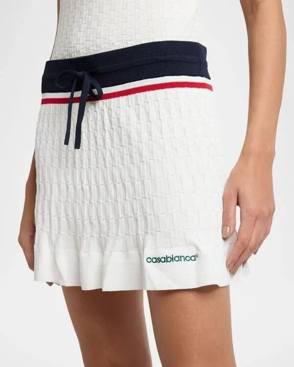 Casablanca Knit Tennis Mini Skirt