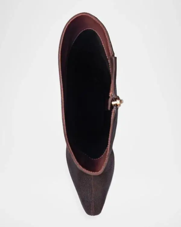 Bernardo 50mm Eliza Leather Knee-high Boots - Dark Choco