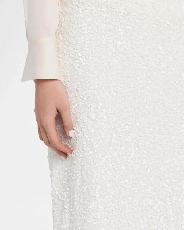 Adam Lippes Leto Sequined Midi Skirt