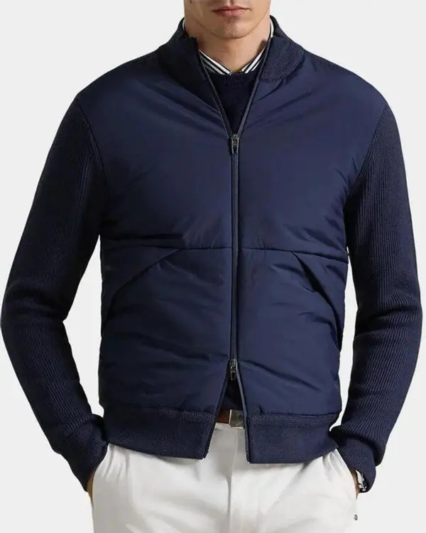 Polo Ralph Lauren Apos;s Cotton-blend Insulated Zip-front Sweater
