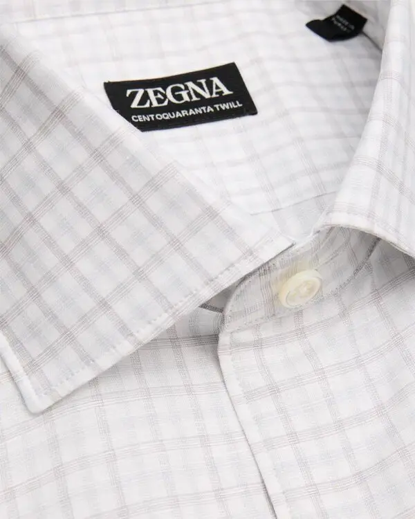 Zegna Apos;s Plaid Cotton-linen Shirt