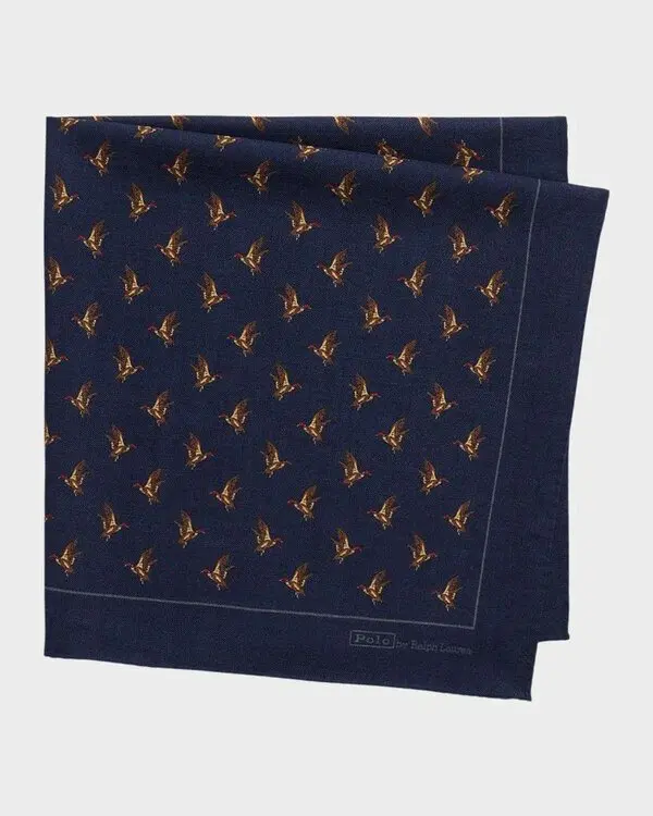 Polo Ralph Lauren Apos;s Duck-print Wool Challis Bandanna