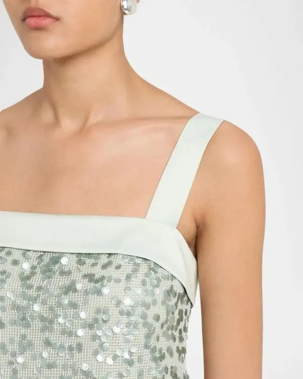 Simkhai Davina Embellished Mini Dress - Mint