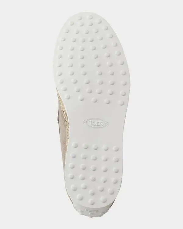 TOD & APOS;S Apos;s Pantofola Leather Raffia Loafers