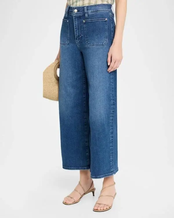 FRAME Le Slim Palazzo Crop Jeans