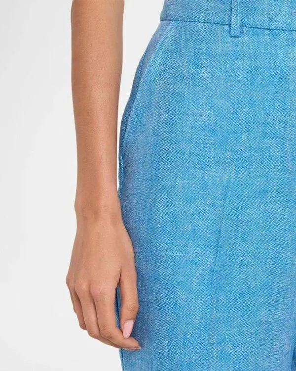 Elie Tahari The Edna Wide-leg Linen Trousers