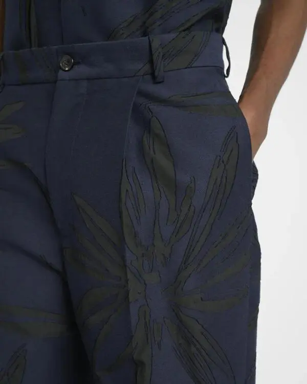 Dries Van Noten Apos;s Penrud Floral Wide-leg Pleated Pants