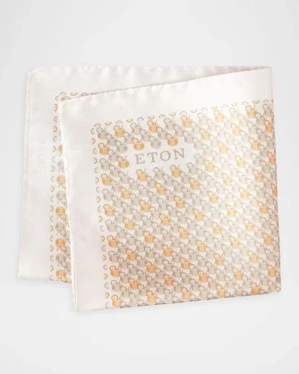 Eton Apos;s Aperol Spritz Silk Pocket Square