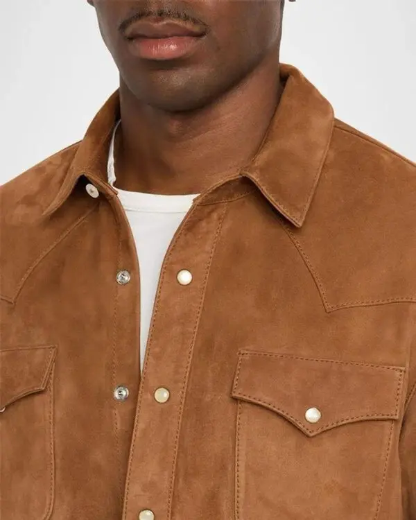 Officine Générale Apos;s Suede Western Overshirt