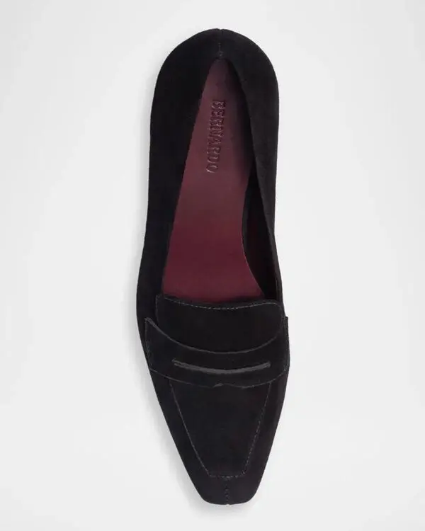 Bernardo 50mm Safi Leather Loafer Pumps - Black
