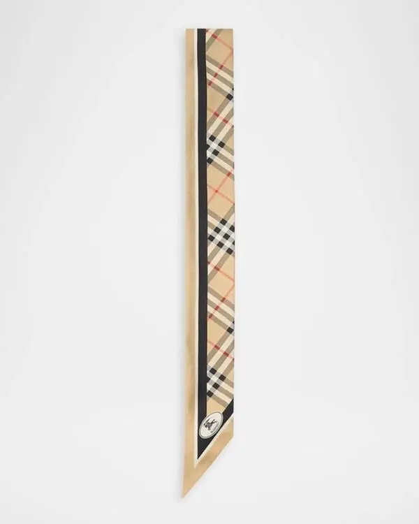 Burberry Ekd Skinny Silk Scarf