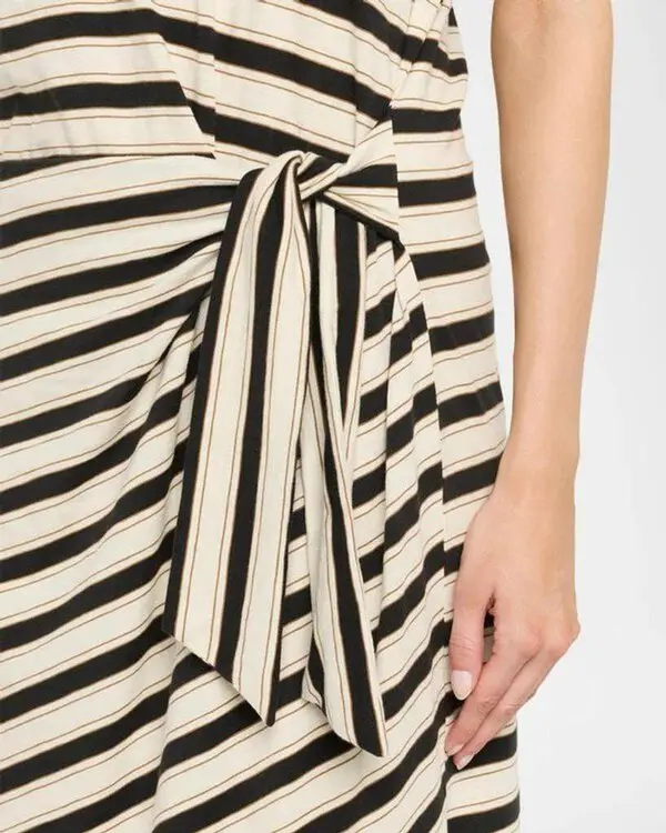 Rag & Bone The Slub Stripe T-shirt Dress - Creammulti