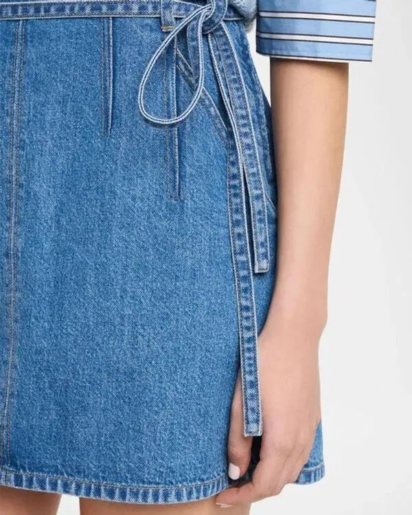 Tanya Taylor Annika Denim Mini Skirt