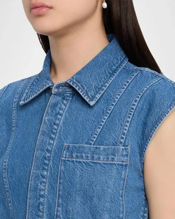 Tanya Taylor Hailey Denim Mini Dress