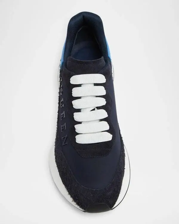 Alexander McQueen Apos;s Sprint Runner Mixed Media Sneakers - Indigo Multi