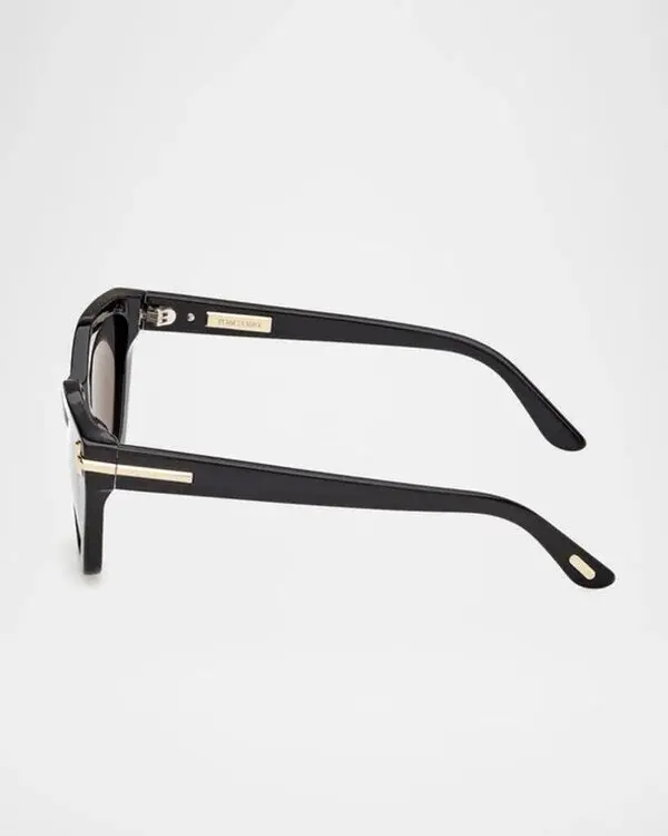TOM FORD 55mm Cat-eye Sunglasses - Black/smoke