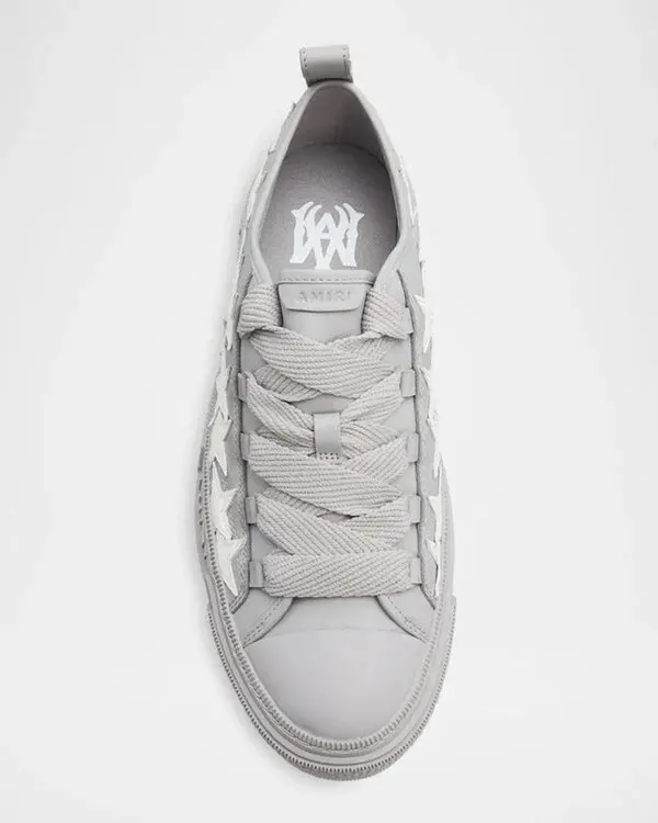 Amiri Apos;s Stars Court Leather Low-top Sneakers - Grey