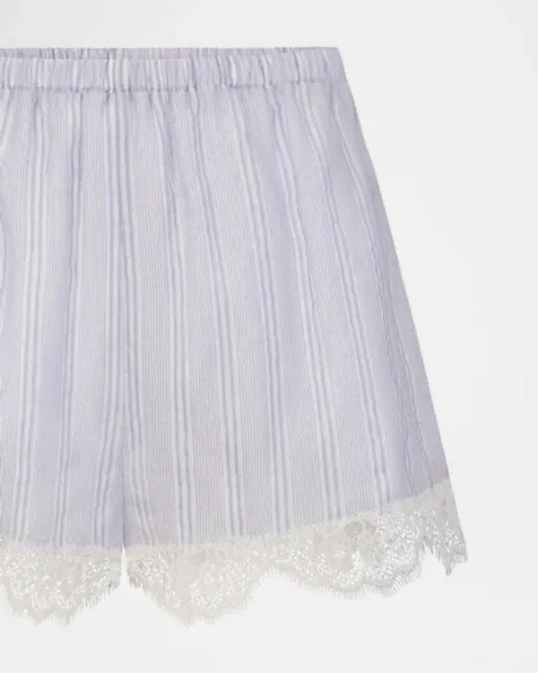 FRAME The Stripe Lace Shorts