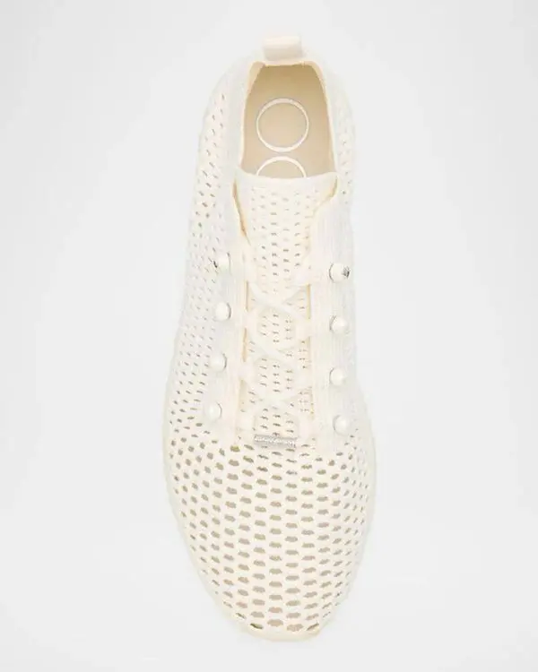 JIMMY CHOO Veles Crochet-knit Low-top Trainers
