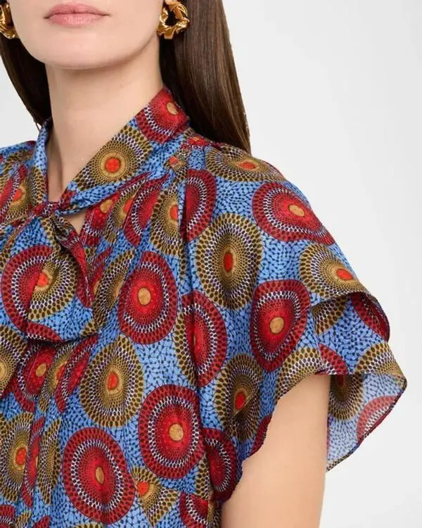 MAISON COMMON Pleated Cotton Voile Short-sleeve Blouse