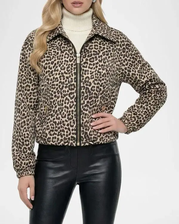 Gorski Metis -print Suede Drawstring Jacket