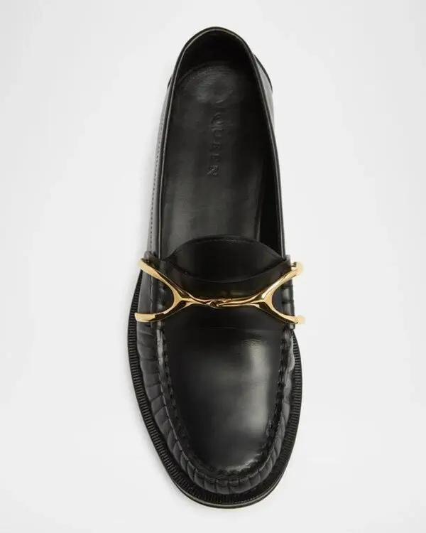 Alexander McQueen Apos;s Wishbone Leather Moccasin Loafers