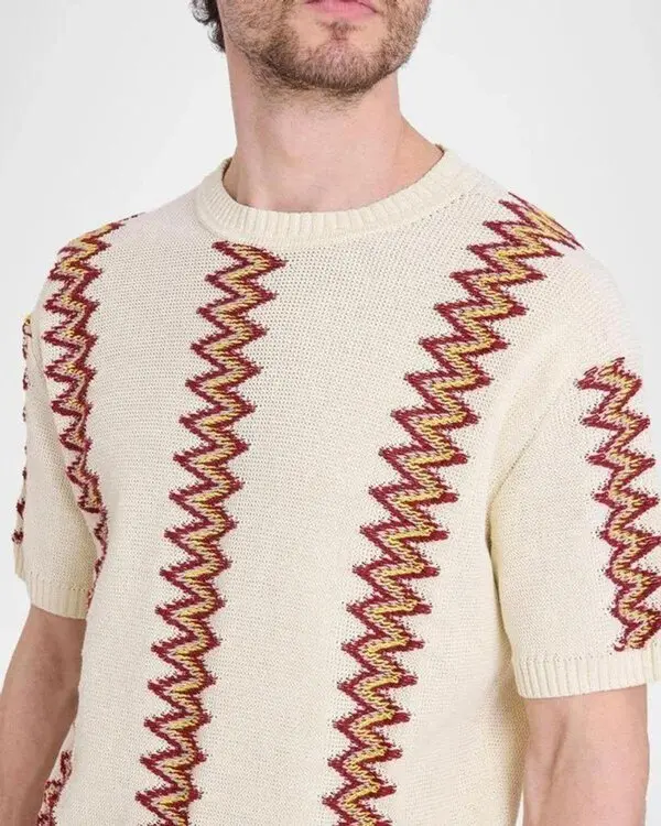 JW Anderson Chevron Knit Cotton Sweater