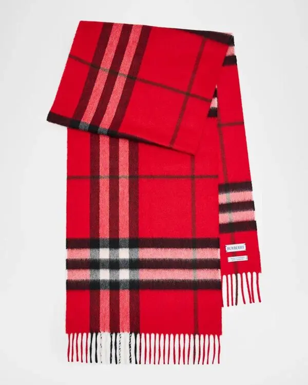 Burberry Apos;s Giant Check Cashmere Scarf