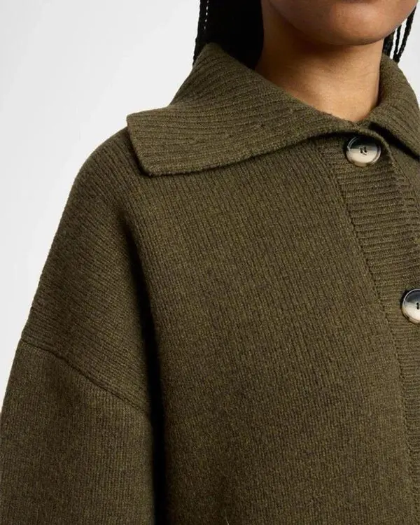 Proenza Schouler White Label Nelly Merino Wool Jacket - Olive