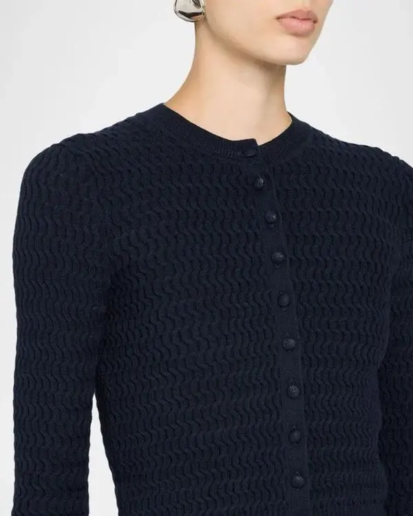 Proenza Schouler White Label Marci Knit Cardigan - Navy