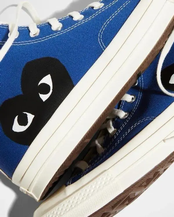 Comme Des Garçons X Converse & Apos;s Chuck Taylor High-top Canvas Sneakers - Blue