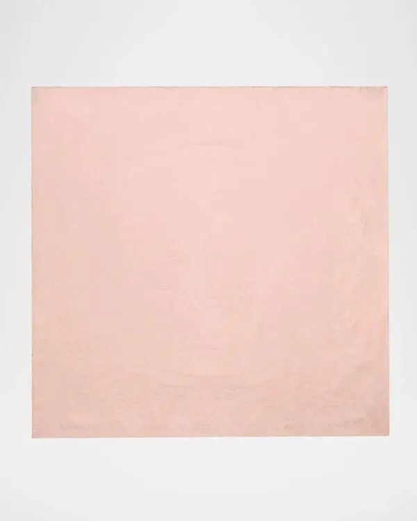 Burberry Floral Ekd Crest Silk Scarf